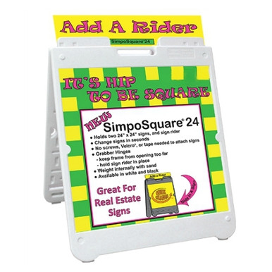 Simpo Square 24 White | Sign Outlet Store