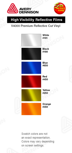 Avery V4000 Premium Reflective Cut Vinyl