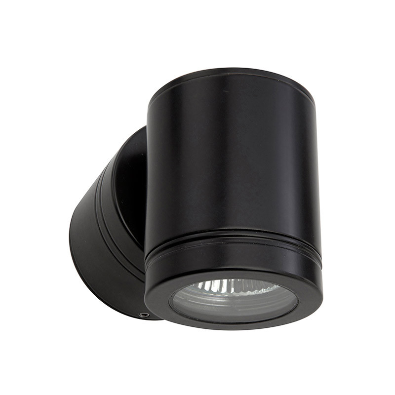 Brilliant Vista II MR16 Exterior Wall Downlight & Transformer Black ...