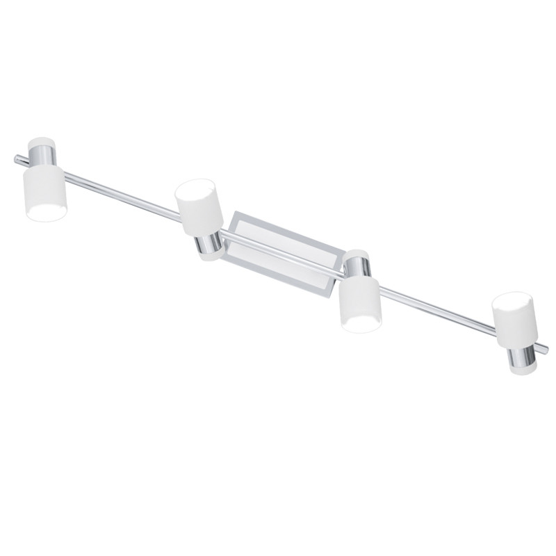 Eglo Davida 1lt GU10 LED Spotlight White & Chrome - Galaxy Lighting & Fans