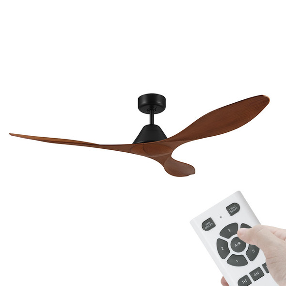 Eglo Nevis DC Motor 132cm Black LED Light & Remote Ceiling Fan - Galaxy ...