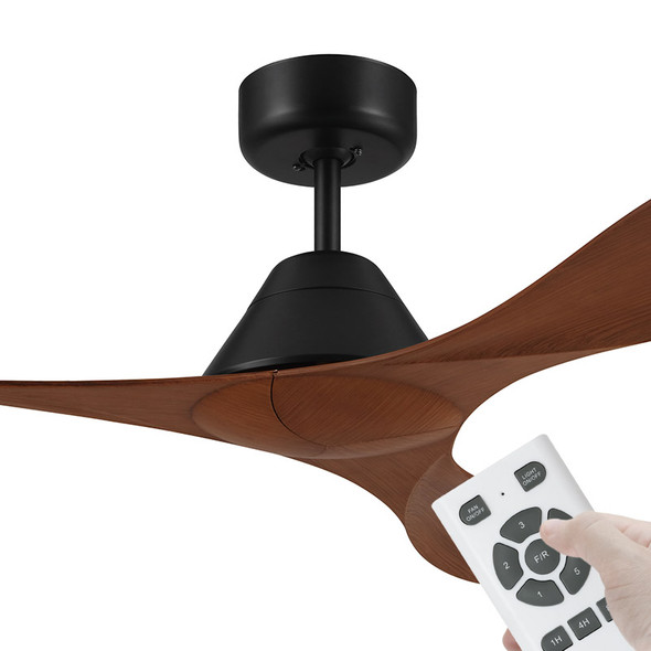Eglo Nevis DC Motor 132cm Black LED Light & Remote Ceiling Fan - Galaxy ...