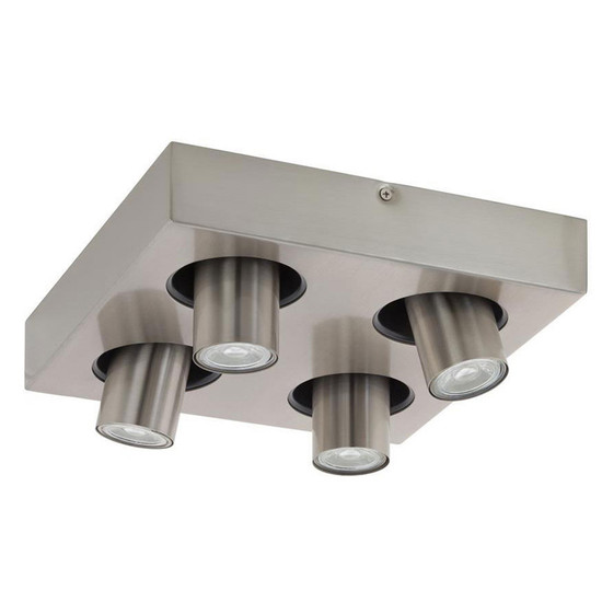 Eglo Robledo1 4lt GU10 LED Spotlight Satin Nickel - Galaxy Lighting & Fans