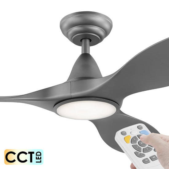 Eglo Noosa DC Motor 132cm Titanium LED Light & Remote Ceiling Fan ...