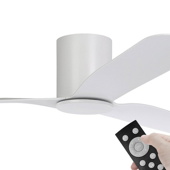 Eglo Iluka Hugger DC Motor 132cm White & Remote Ceiling Fan - Galaxy Lighting & Fans
