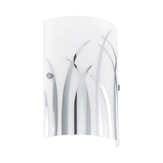 Eglo Rivato Frost & Chrome Pattern Glass Wall Light - Galaxy Lighting ...