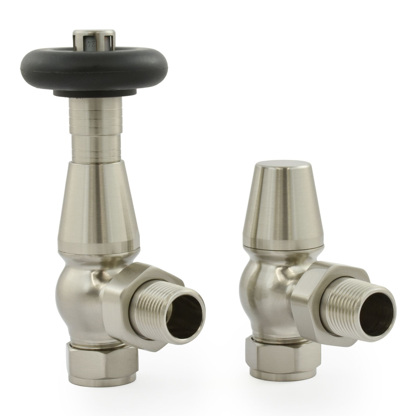 Jarrow Traditional TRV Angled Brushed (Satin) Nickel Thermostatic ...