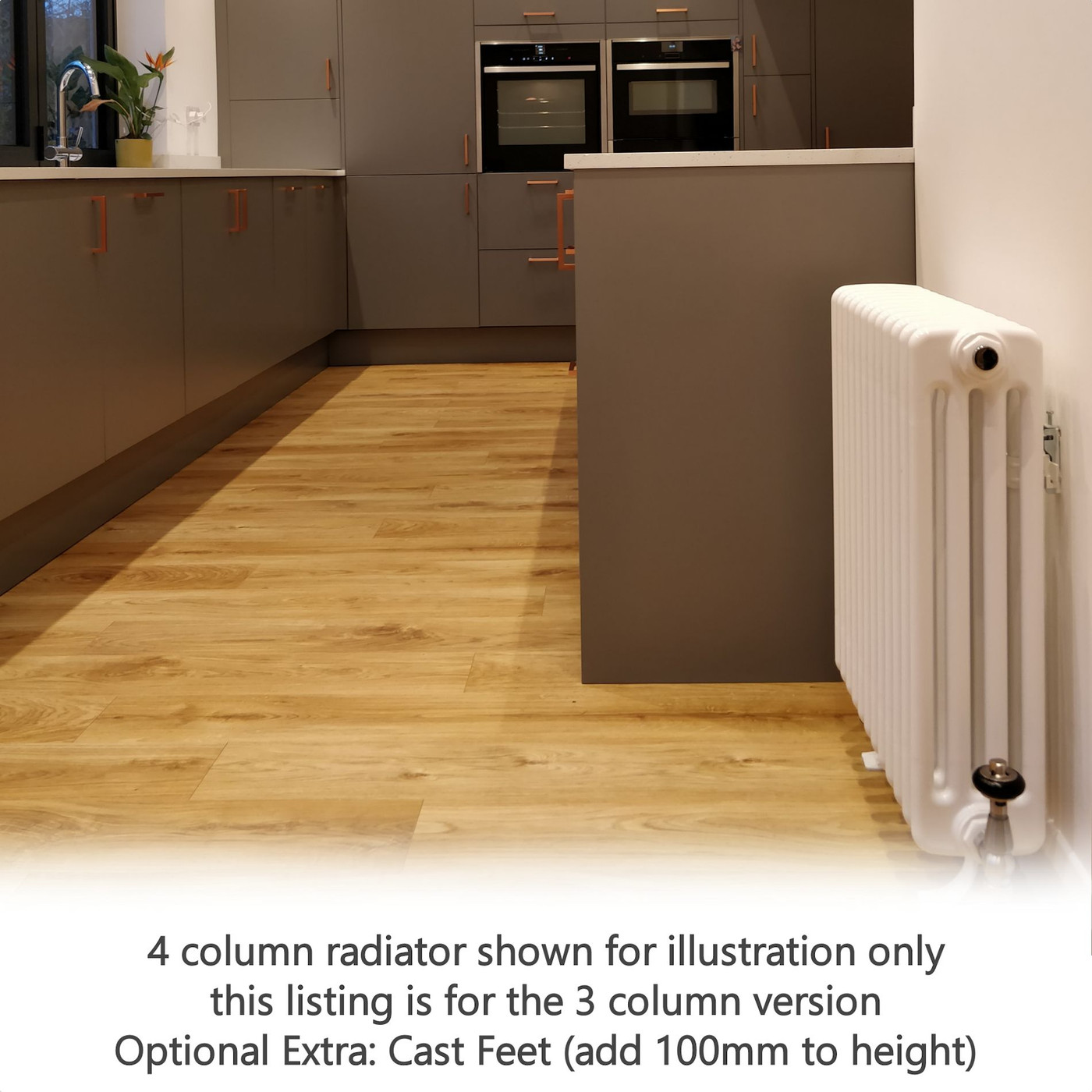 Apollo Roma 3 Column Vertical Radiator H1800mm x W582mm - Radiators4u.co.uk