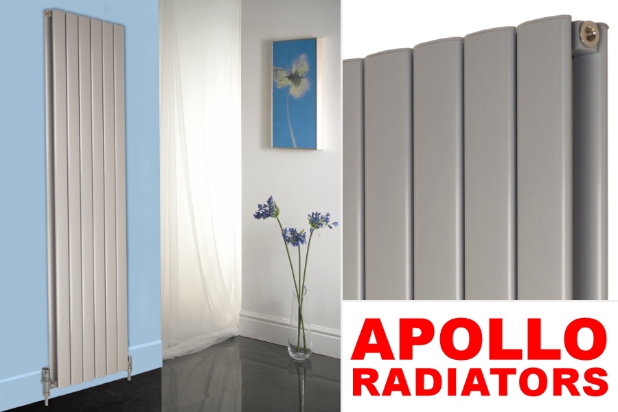 Apollo Magenta Radiators – Magenta Curve Silver Aluminium Radiators