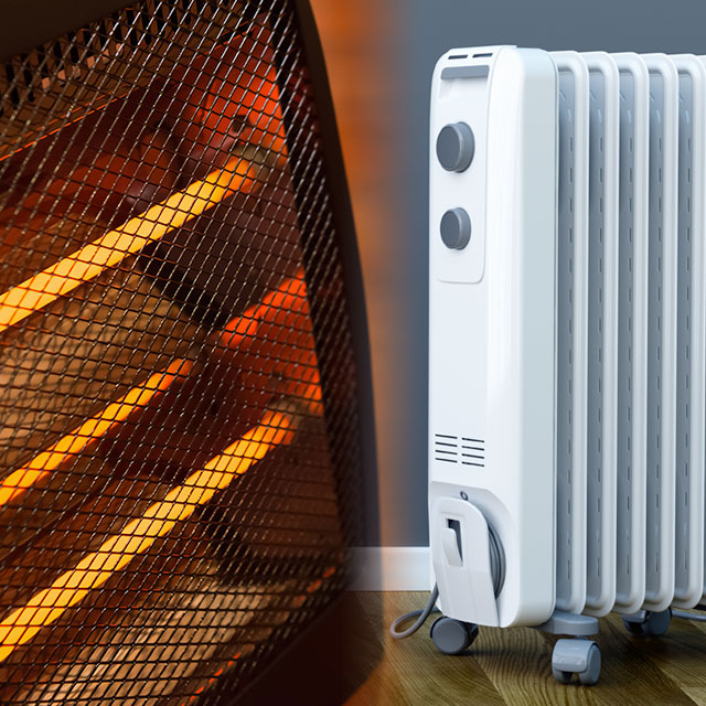 Portable electric radiators store