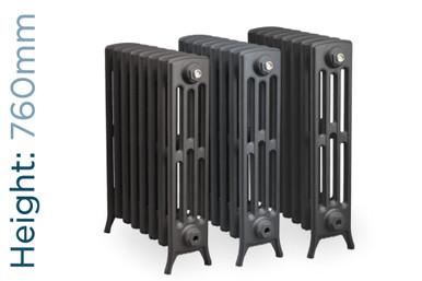 Royal Georgian 4 Column Cast Iron Radiator H760mm x W626mm