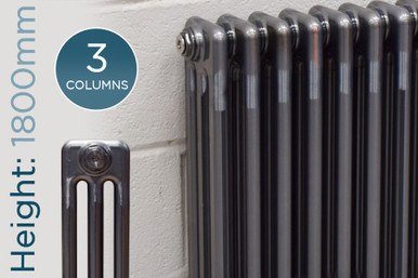 Classic Raw 3 Column Vertical Radiator H1800mm x W392mm