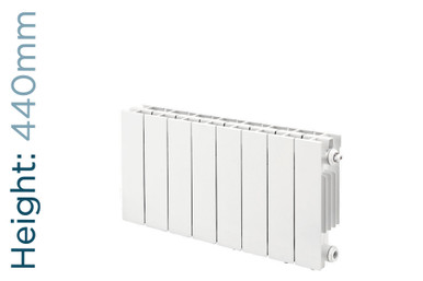 Trade Essentials Aluminium Designer White Horizontal Radiator H440mm X ...