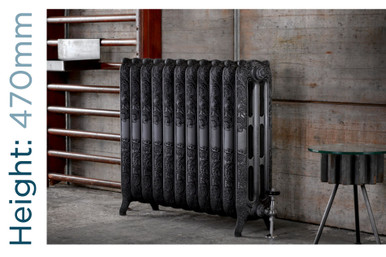 Arroll Rococo 3 Column Cast Iron Radiator H470mm x W2215mm