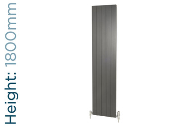 Apollo Malpensa Flat Aluminium Designer Anthracite Single Vertical ...