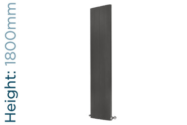 Apollo Malpensa Curved Aluminium Designer Anthracite Single Vertical ...