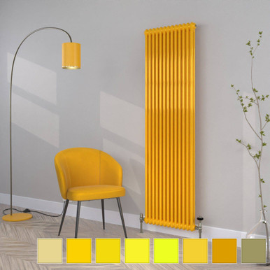Classic Yellow 2 Column Vertical Radiator H1800mm x W300mm
