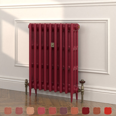 Shelbourne Red 3 Column Victorian Cast Iron Radiator H745mm x W464mm