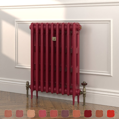 Rook Red 2 Column Victorian Cast Iron Radiator H760mm x W2201mm