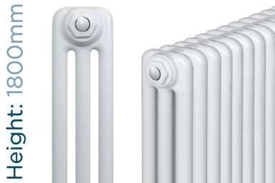 MHS Multisec 3 Column Vertical Radiator H1800mm x W622mm White