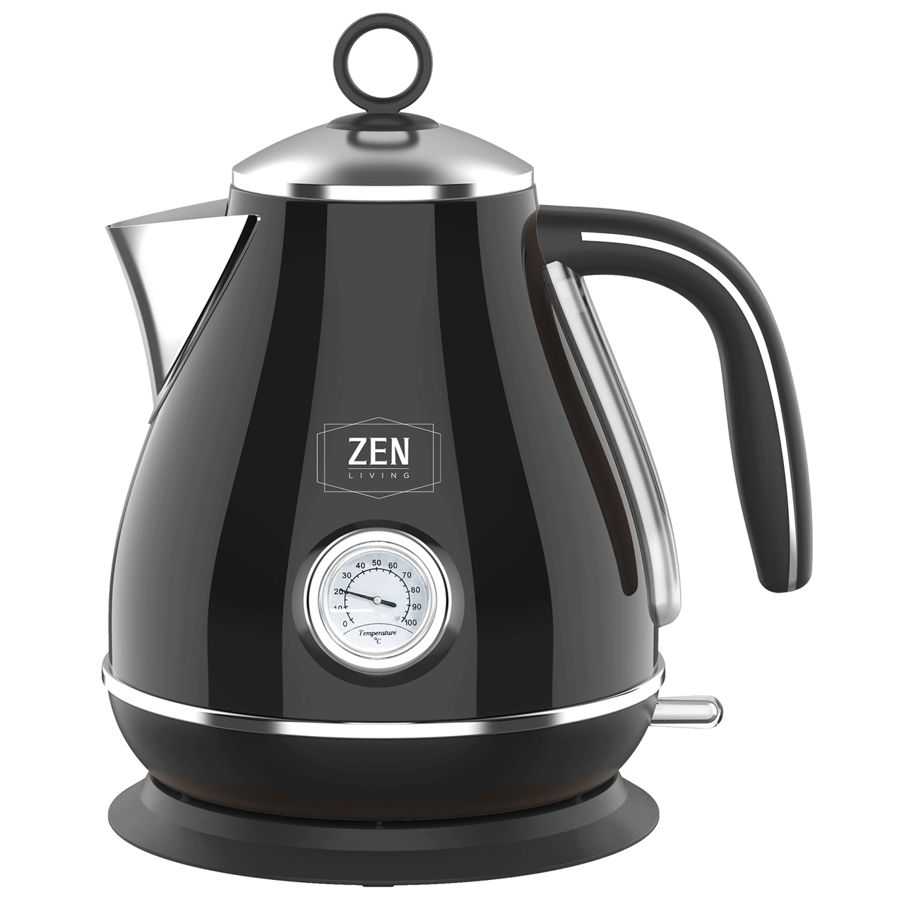 Zen Living 1.7L Retro Kettle - Black - Trade Depot