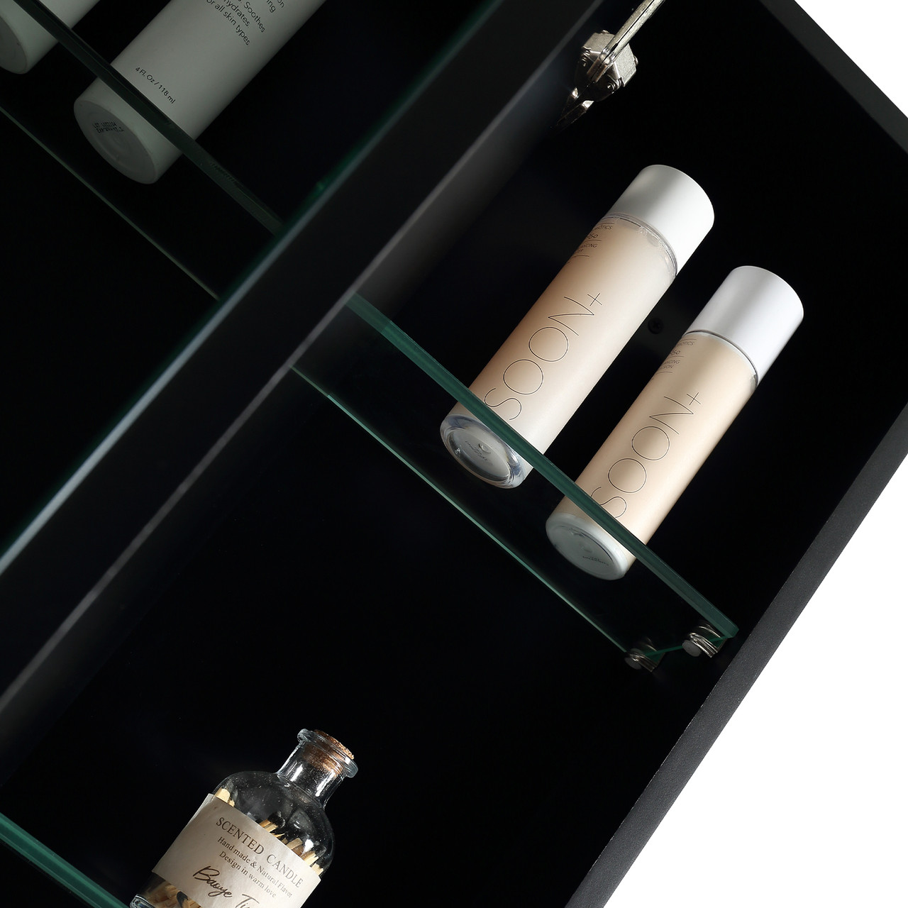 Soho Mirror Cabinet 900mm - Matte Black - Trade Depot