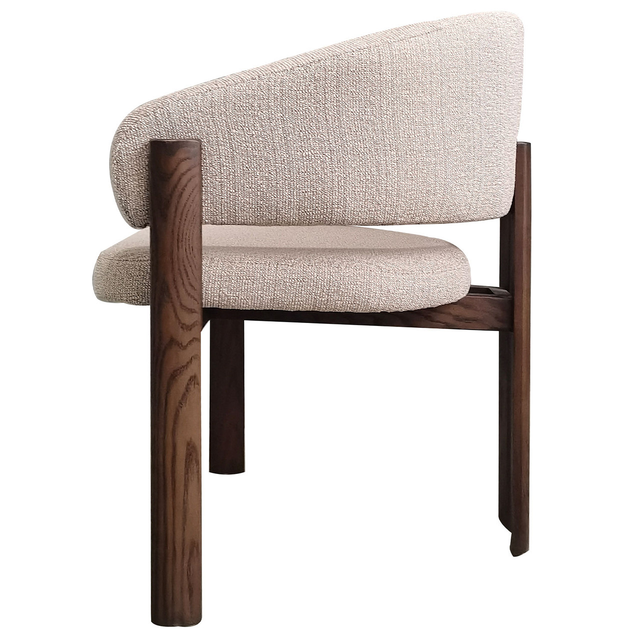 Zen Genoa Dining Chair Salt and Pepper - Dark Oak Legs - Trade Depot