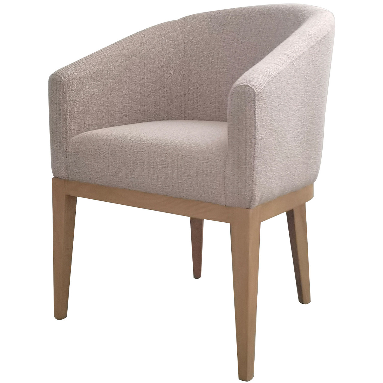 Zen Monaco Dining Chair Salt and Pepper - White Oak Legs - Trade Depot