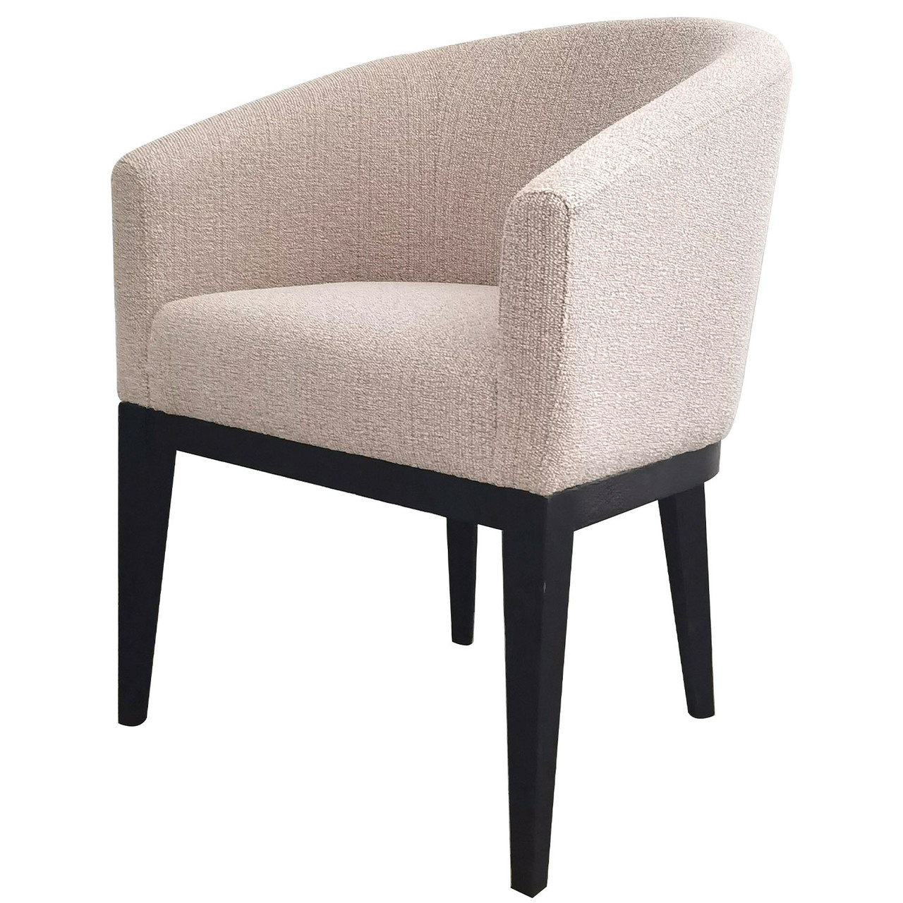 Zen Monaco Dining Chair Salt and Pepper - Black Oak Legs - Trade Depot