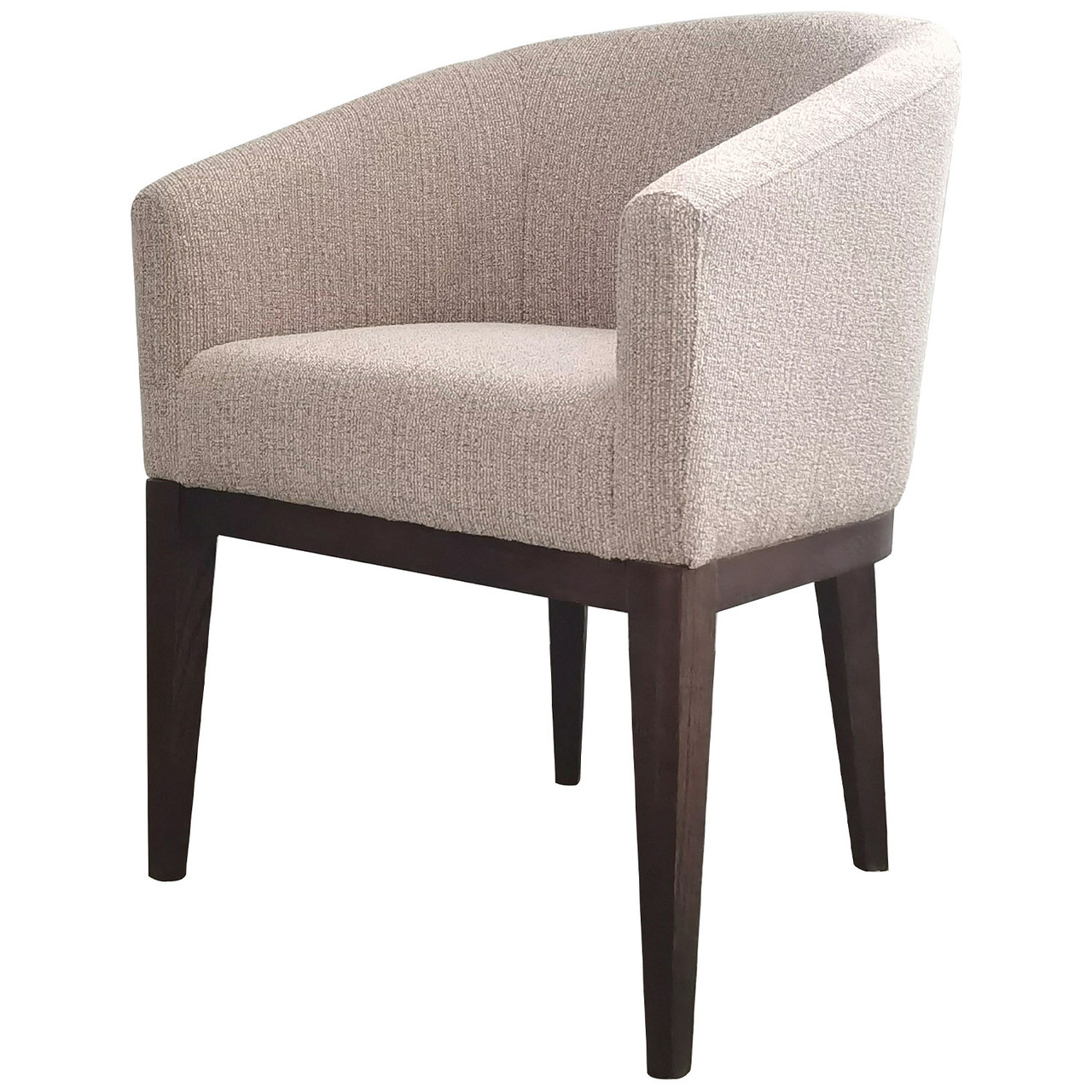 Zen Monaco Dining Chair Salt and Pepper - Dark Oak Legs - Trade Depot