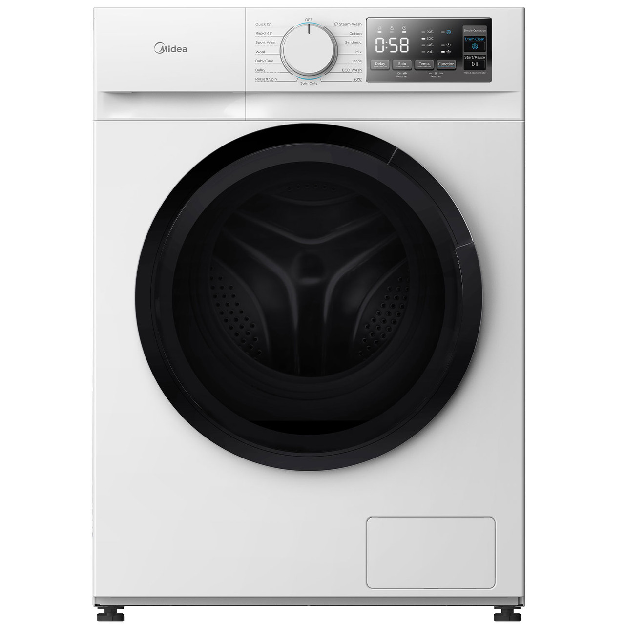 Nebula Steam Washing Machine Front Load - 8kg - Trade Depot