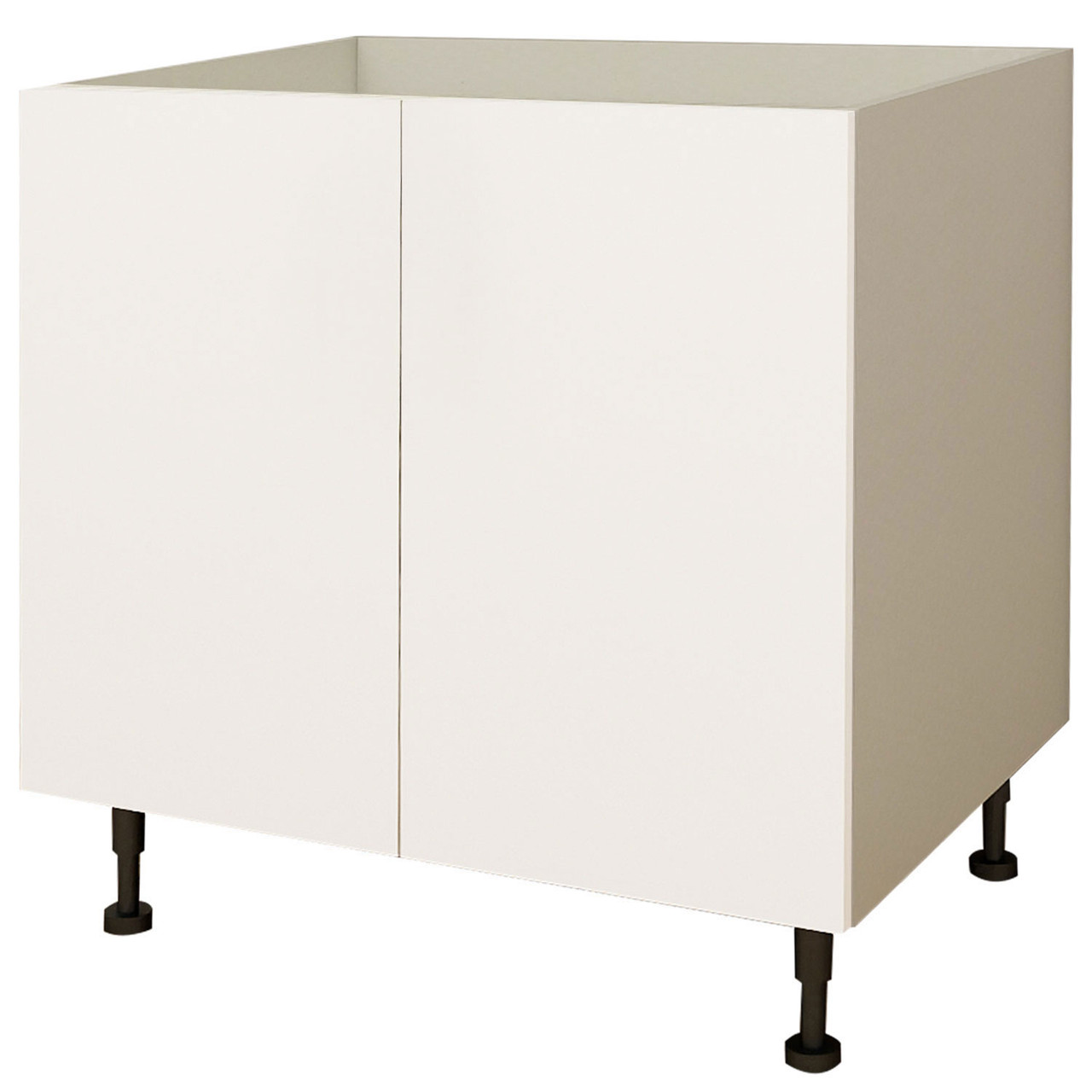 Kitchen Base Cabinet 2 Door 800mm Flat Pack - Matte White - Trade Depot
