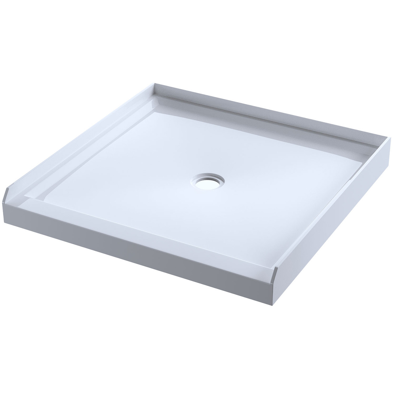 Alcove 3 Sided Square Shower 900mm - 60mm Profile Tray - Trade Depot