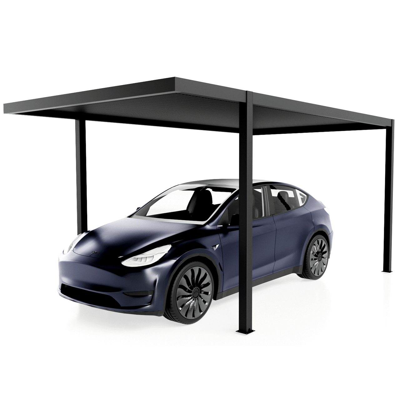 Freestanding Car Port Dark Grey - 3m x 5m - Trade Depot