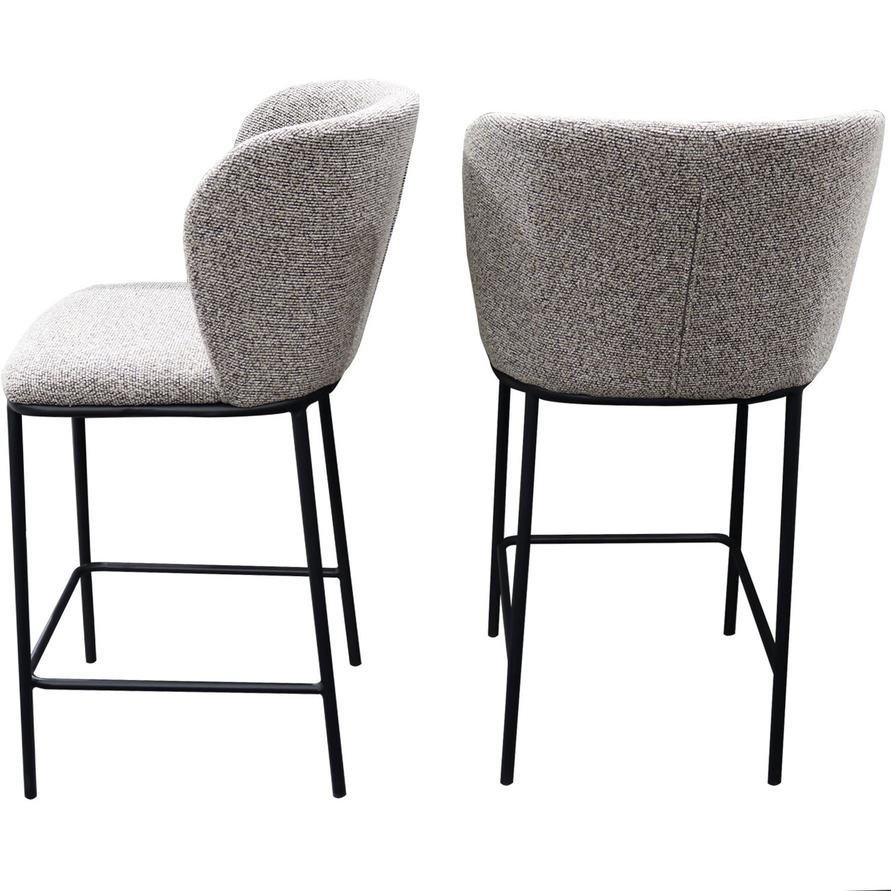 Amara Bar Stool - Set of 2 - Beige - Trade Depot