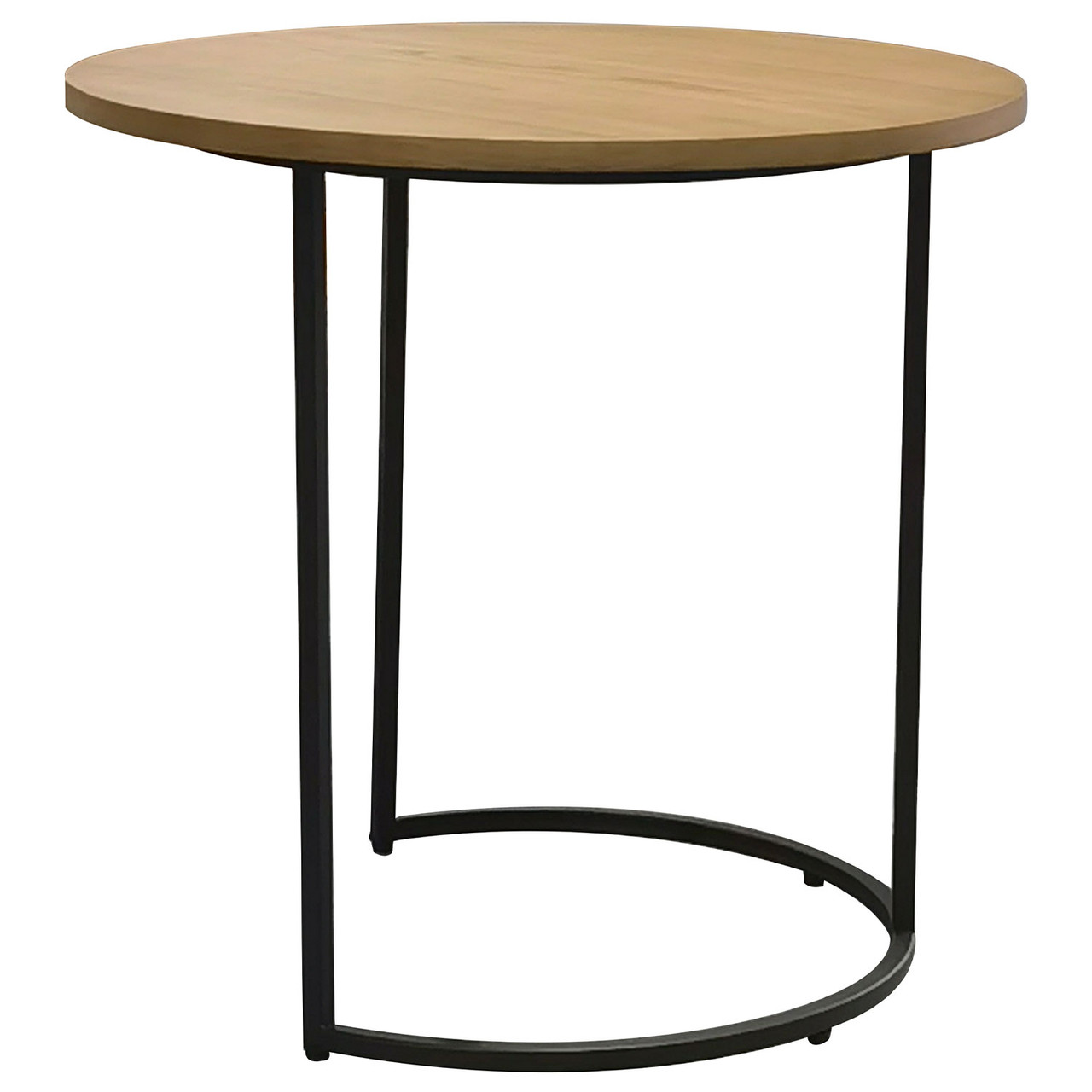 Geneva Round White Oak Side Table - 600mm - Trade Depot