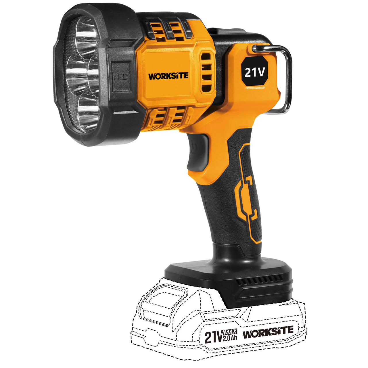LED Work Light 21V - SKIN ONLY - EXCLUDES BATTERY AND CHARGER - Trade Depot