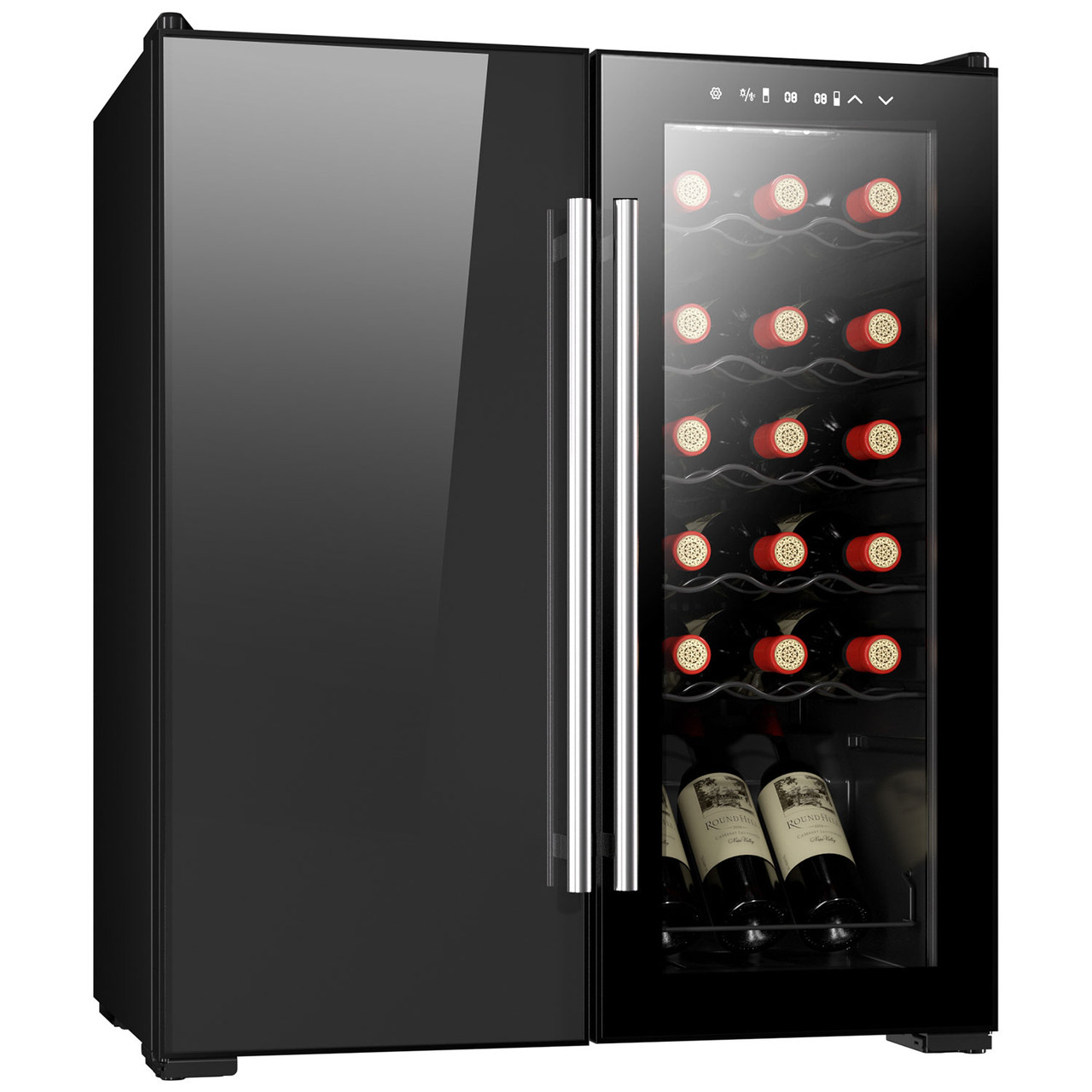 Eurotech 696mm Double Door 33L Wine and 53L Freezer Black - Trade Depot
