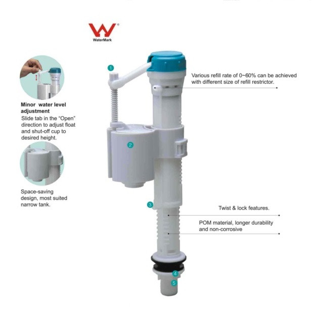 R&T Toilet Inlet Valve Bottom Entry Brass - Trade Depot