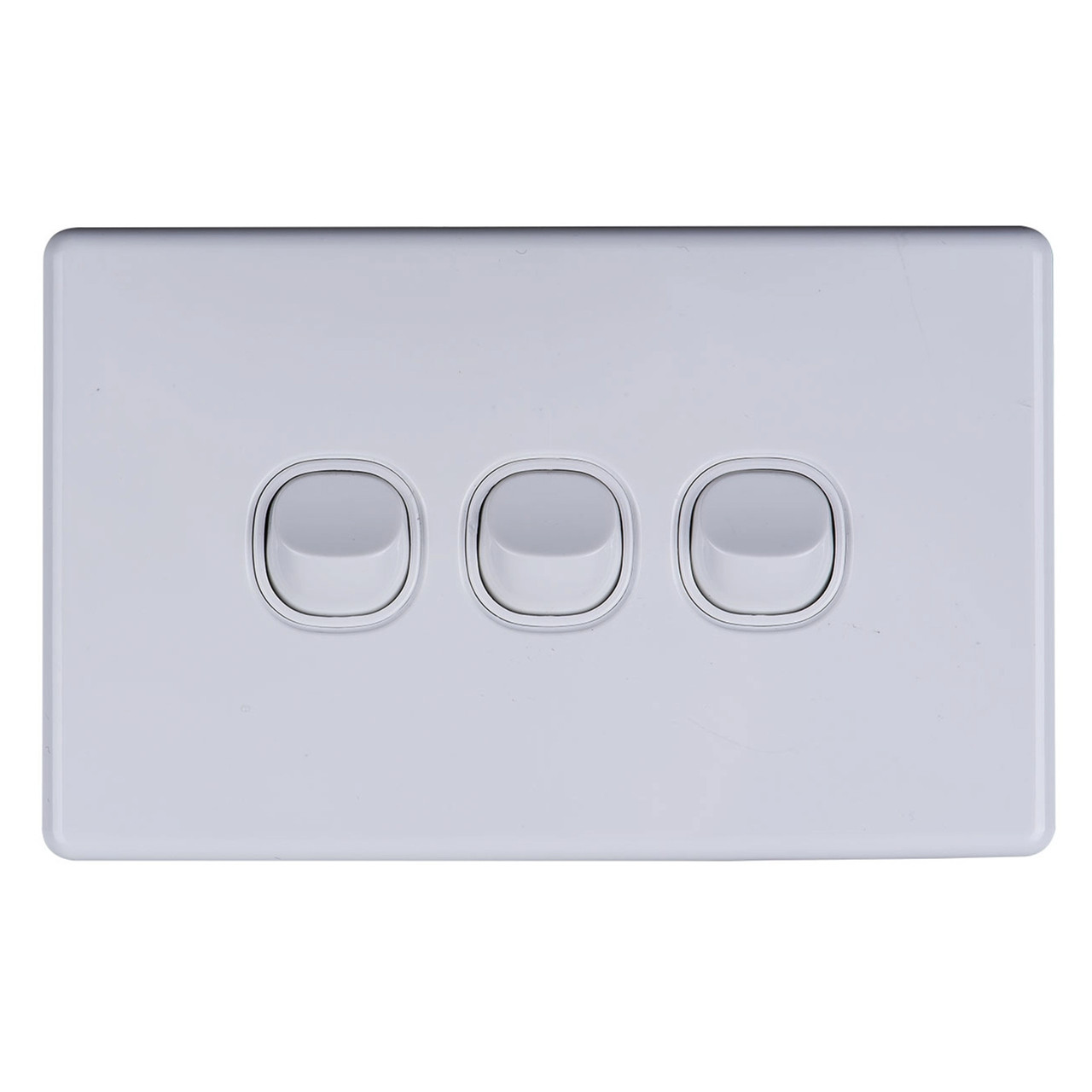 Slimline Electrical 3 Gang Switch 16A - Universal - Trade Depot