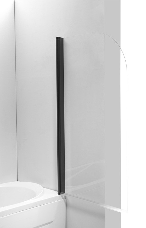 Vogue Shower Bath Swivel Screen 820 x 1450mm Black - Trade Depot