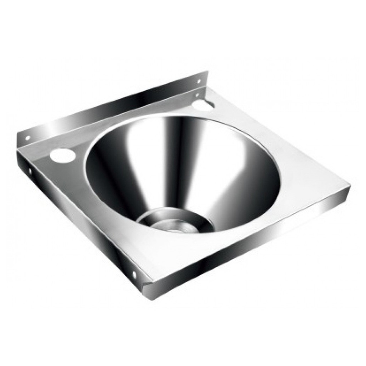 Wall Hung Wash Basin Stainless Steel Satin Finish - Square - Trade Depot