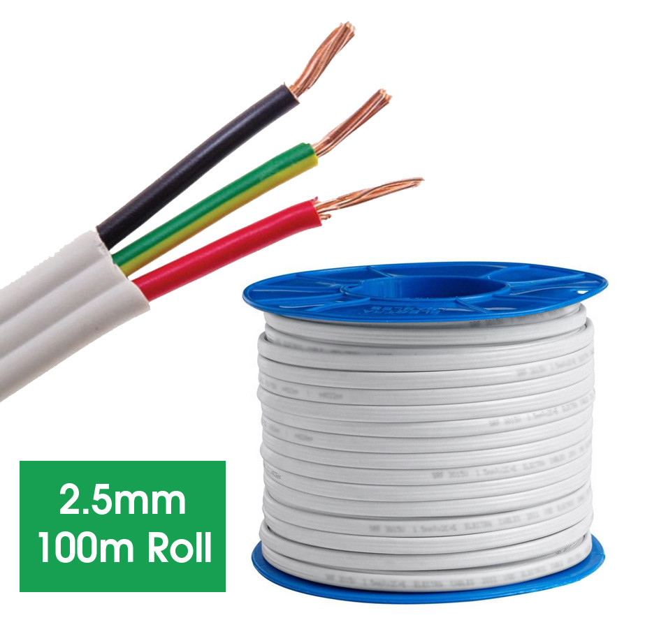 Electrical TPS Cable 2.5mm x 100M - White - Trade Depot