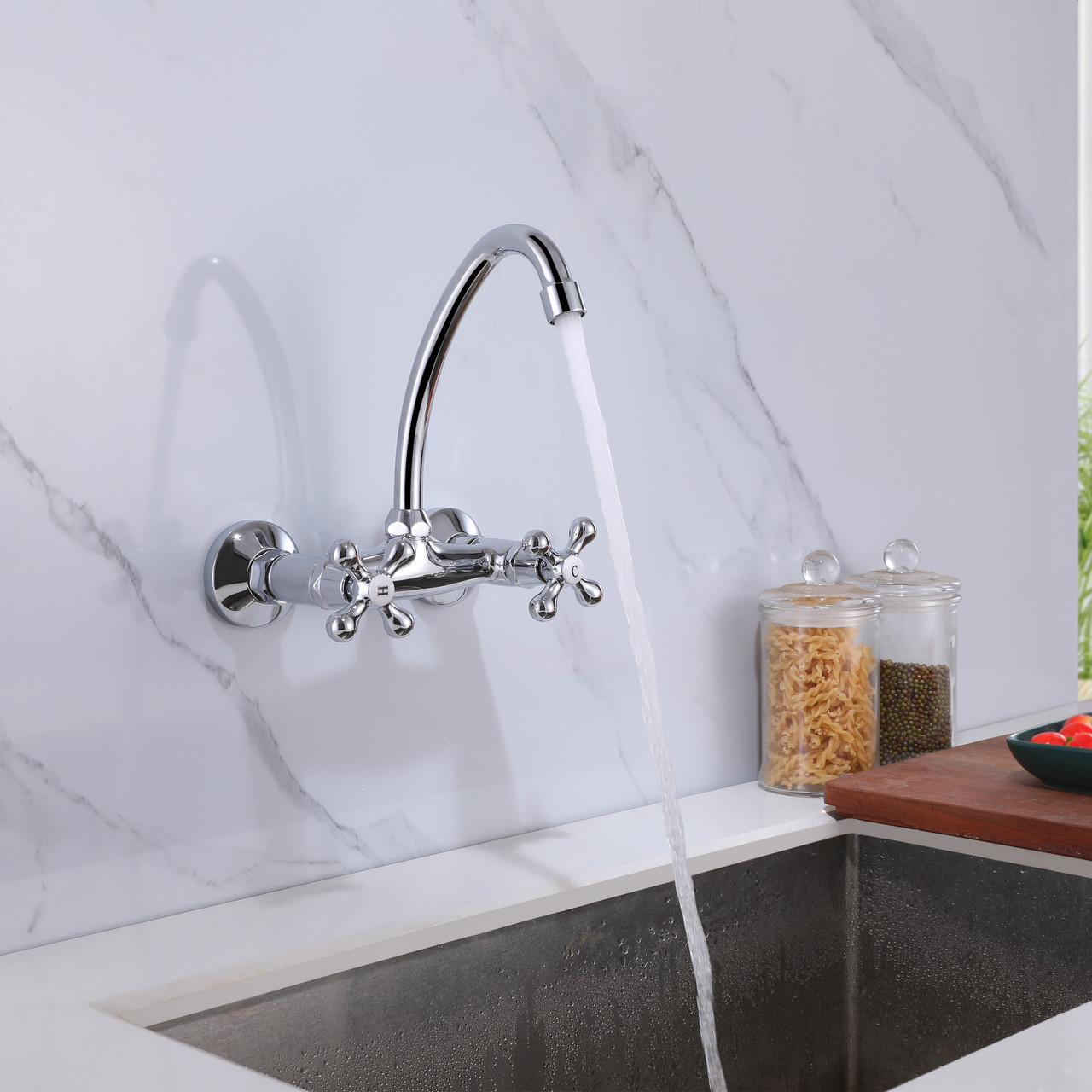 Classic Sink Faucet + Handle - Trade Depot