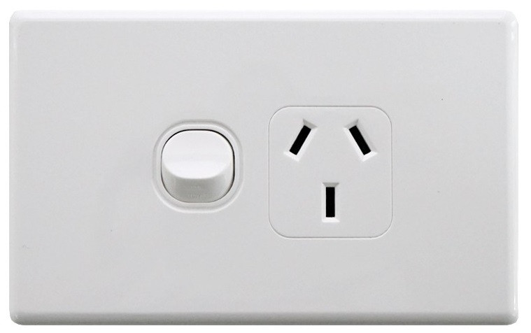 Electrical Single Powerpoint 10A - Horizontal - Trade Depot