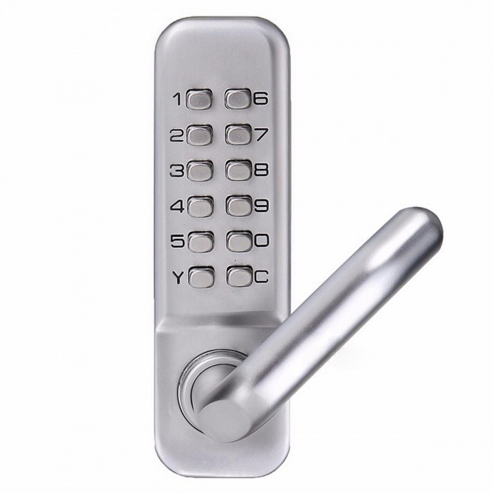 TDX Mechanical Push Button Digital Lock with Door Handle - Trade Depot