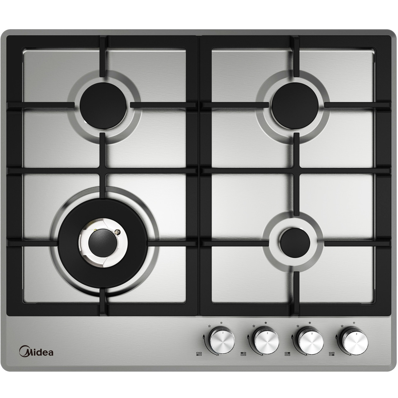 Midea Gas Cooktop 60cm SS - Front Control - Trade Depot