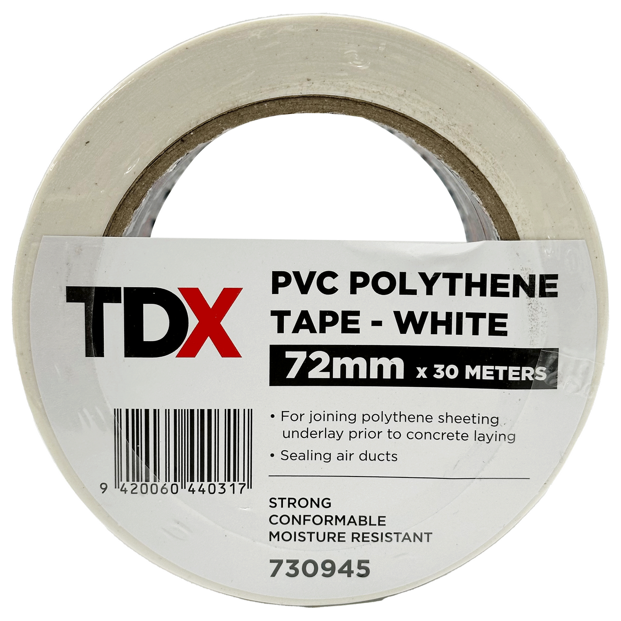 PVC Polythene Duct Tape - 72mm x 30M - Trade Depot