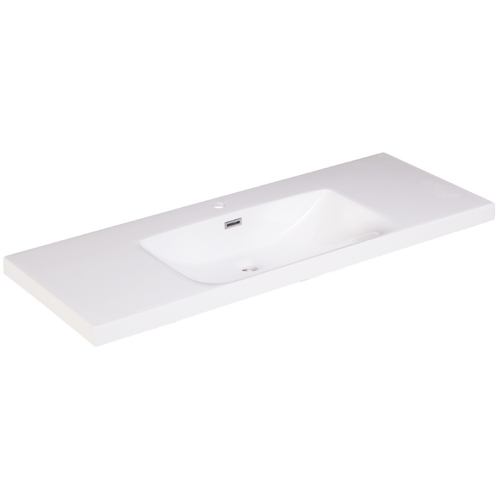 Vogue MILANI Wall Vanity with Stone Resin Omega Top Black 1200mm ...