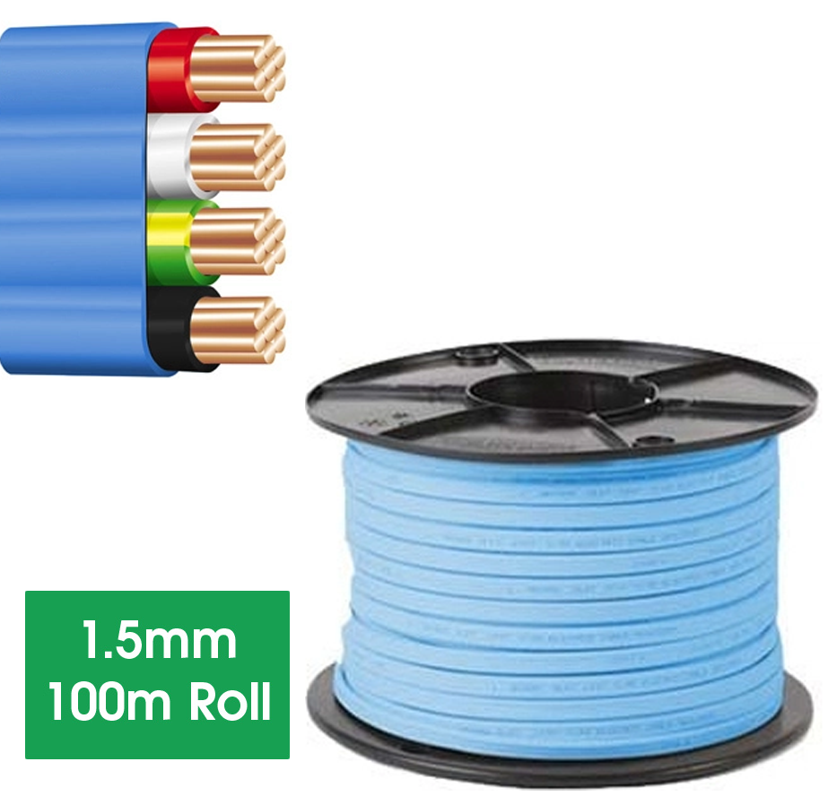 Electrical TPS Cable 1.5mm x 100M - Blue - Trade Depot